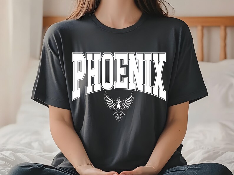 Phoenix Mascot Logo SVG PNG Ai PDF | Distressed Varsity Sports Team ...