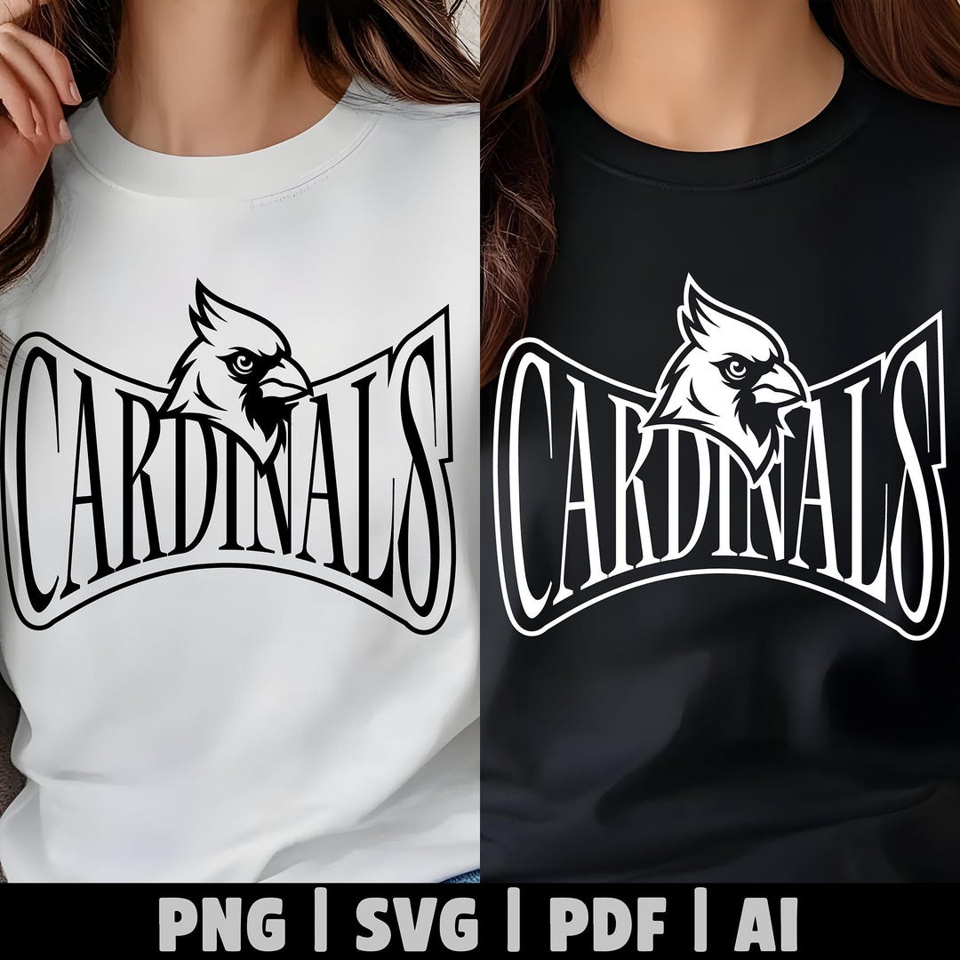 Cardinals Mascot Logo Design PNG SVG Ai PDF | Printable Bold Cardinal ...