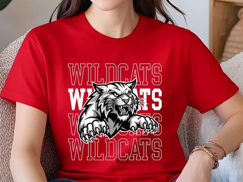 Wildcats Team SVG PNG PDF Ai, Mascot Shirts Wildcats, Sports Mascot Clipart, Wildcat School Team ...