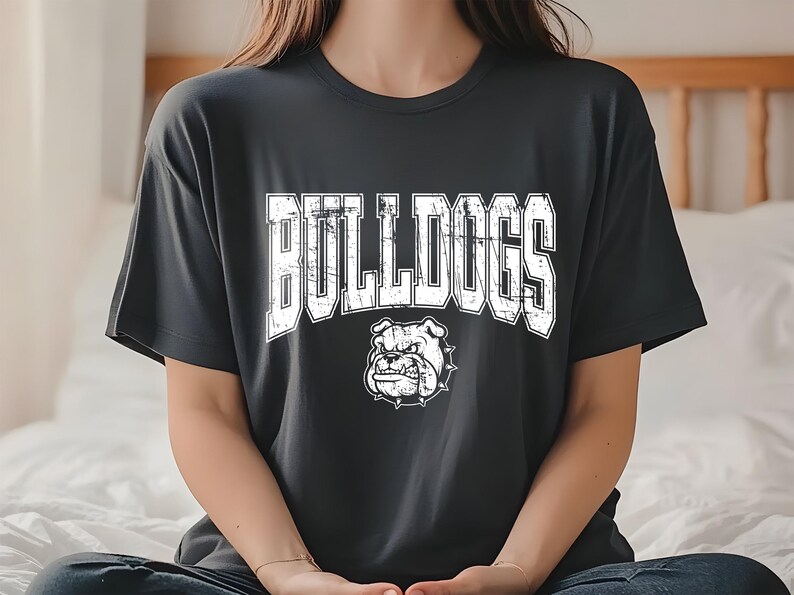 Bulldogs Mascot Logo SVG PNG Ai PDF | Distressed Bulldog Sports School ...