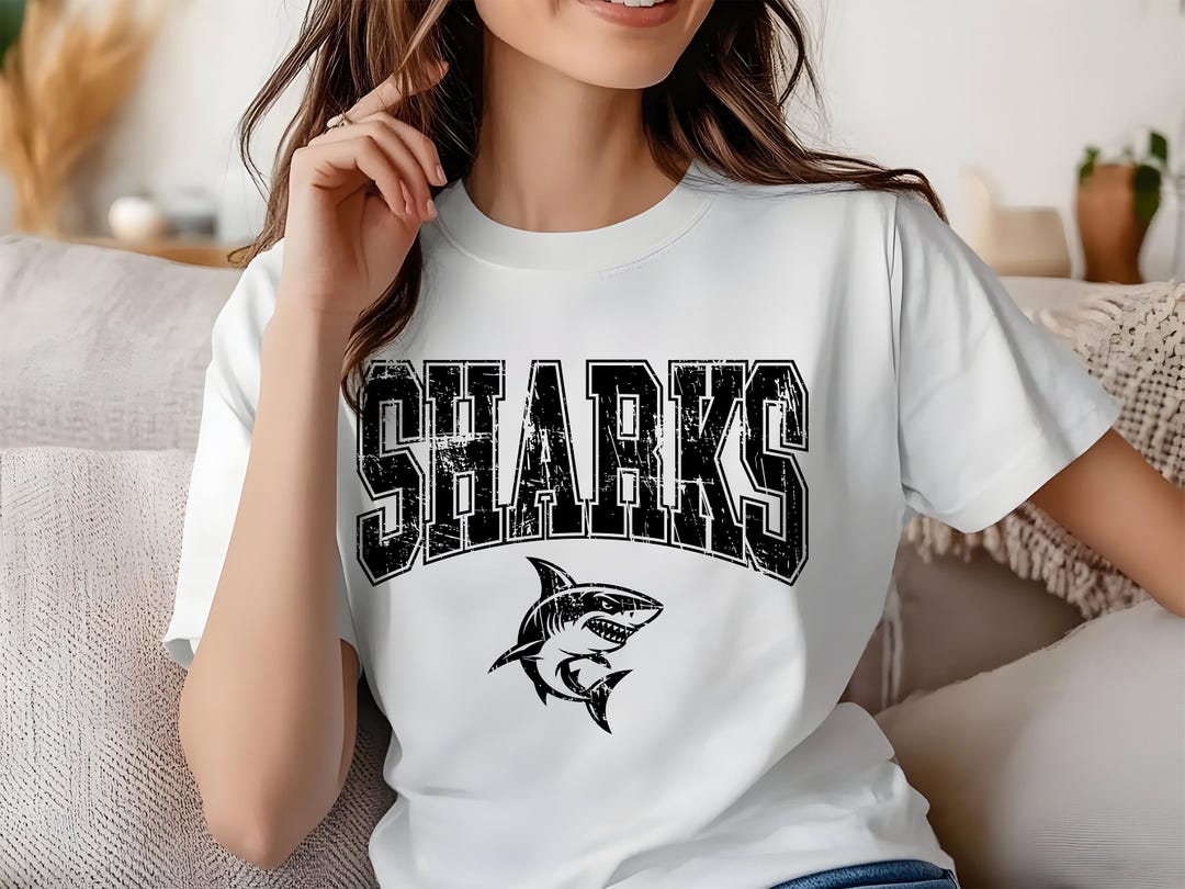 Sharks Mascot SVG PNG PDF Ai | Varsity Logo Sports Design | Shark Team ...