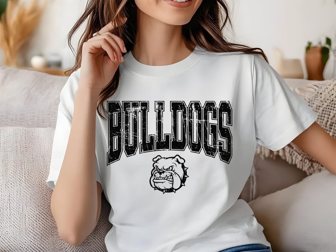 Bulldogs Mascot Logo SVG PNG Ai PDF | Distressed Bulldog Sports School ...
