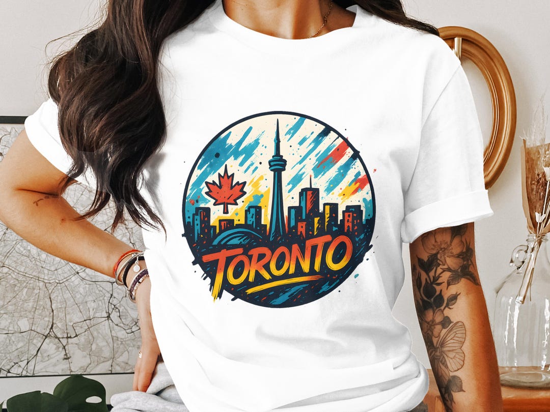 Toronto Skyline PNG, Grunge Urban Canada Clipart With CN Tower & Maple ...