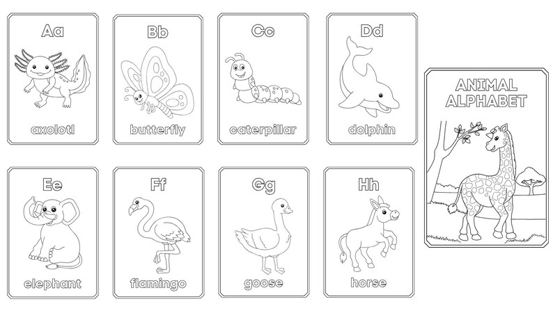 Printable Alphabet Coloring Pages & Kids ABC Animal Activity – English ...