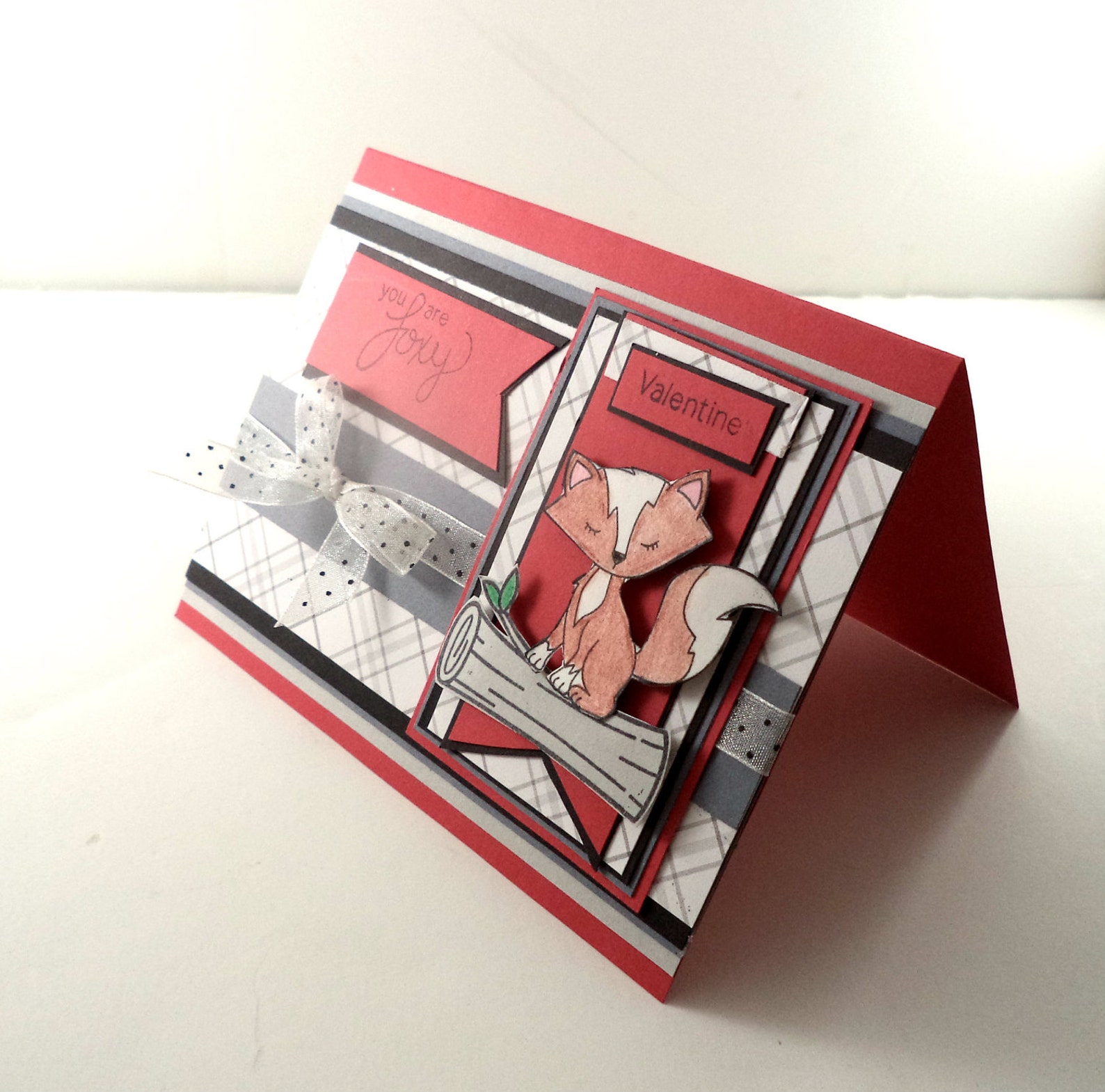 Valentine's Day Card, You're so Foxy Card, Fox Valentine's Day Card ...