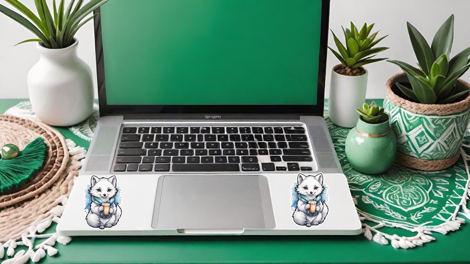 Arctic Fox Sticker, Cozy Sticker, Cottage Core Sticker, Cute Winter ...