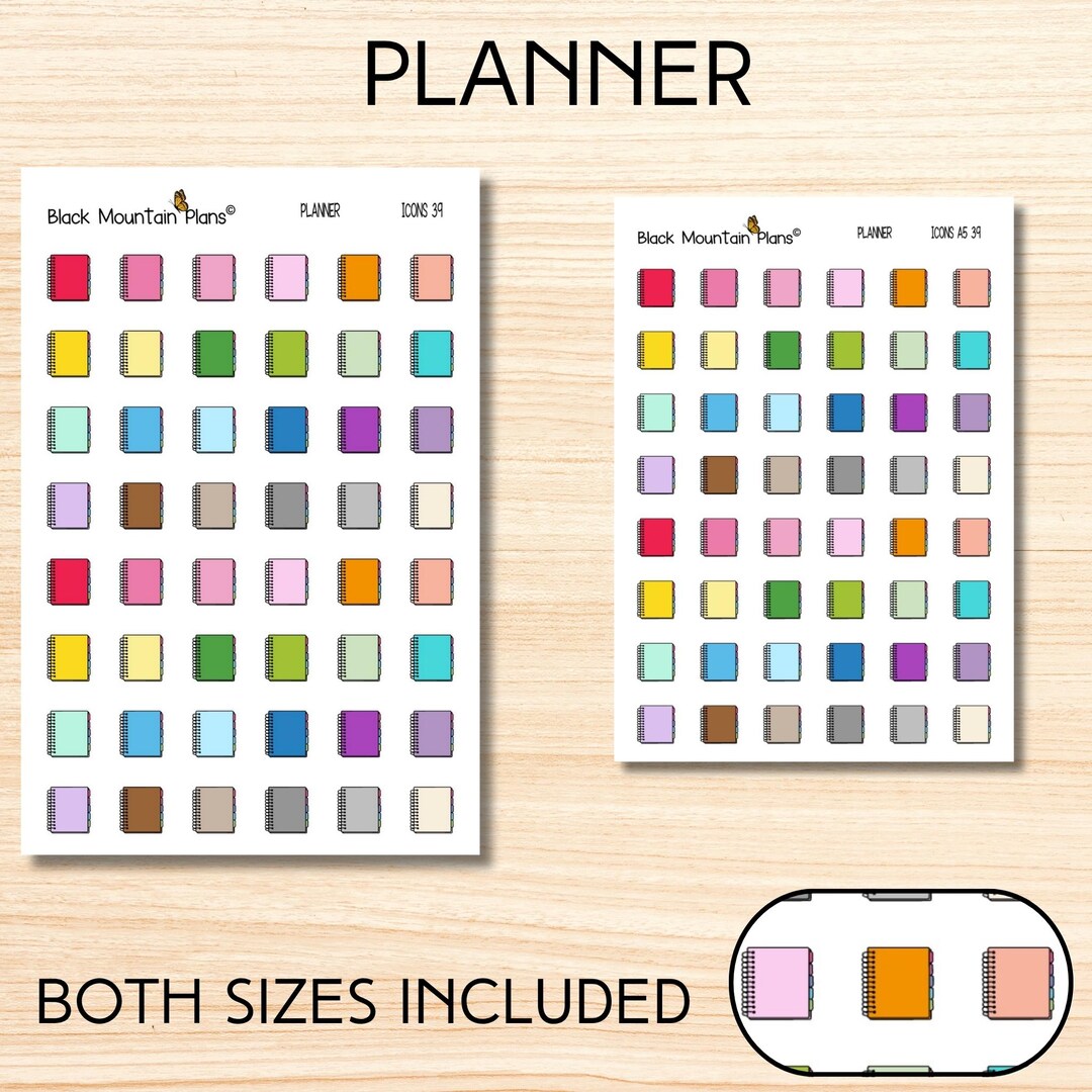 PLANNERS Icons || 2 Sizes Included || Standard and A5 Size Planners and ...