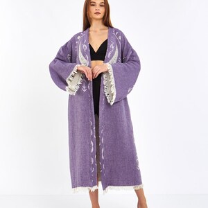 Moon Eye Print Purple Robe | Women's Bathrobe | Dressing Gown ...