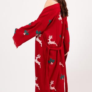 Christmas Pajamas, Christmas Gift Robe, Christmas Pattern Kimono ...