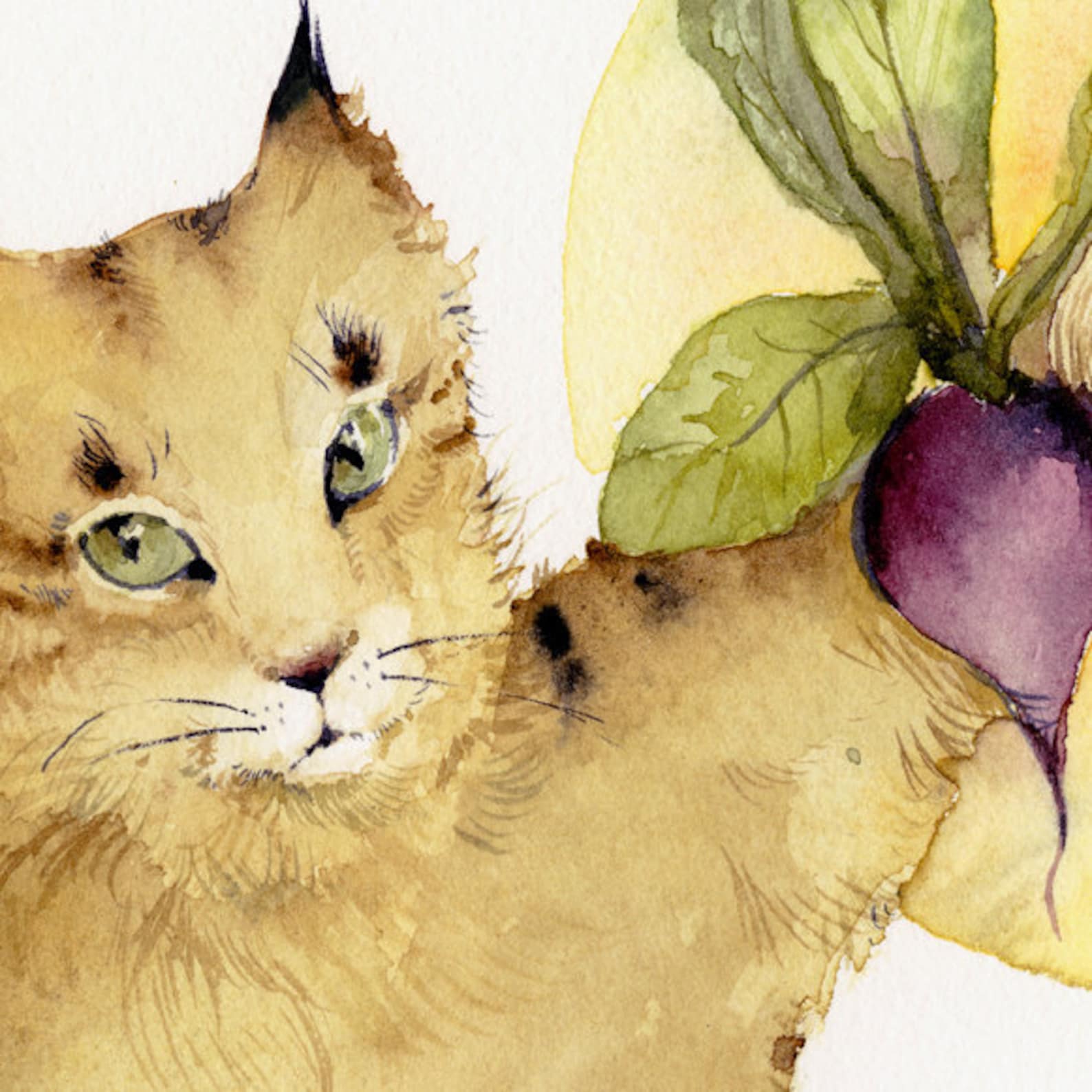 Cat Art Cat Painting Farming Farmhand Cat on the Farm - Etsy