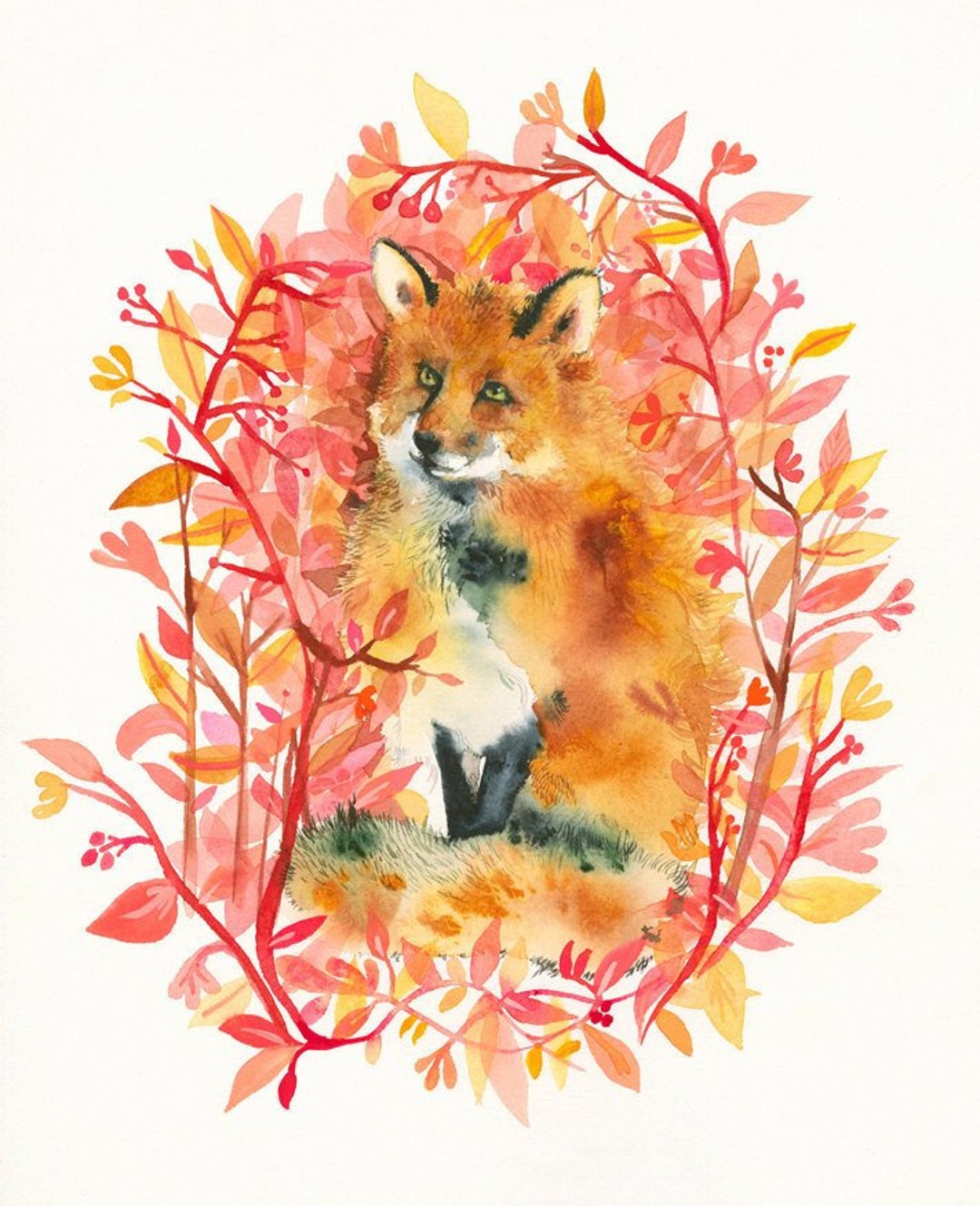 September Fox Limited Edition Archival Fox Art Print of Original ...
