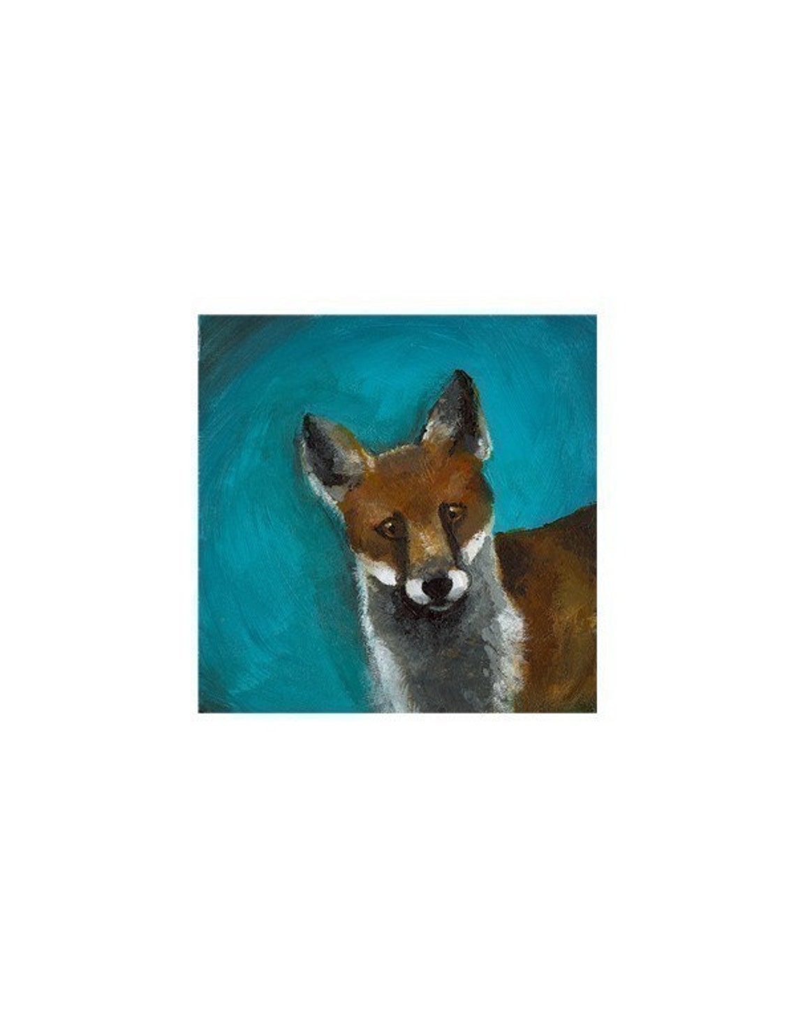 Fox art fox painting fox print fox portrait | Etsy