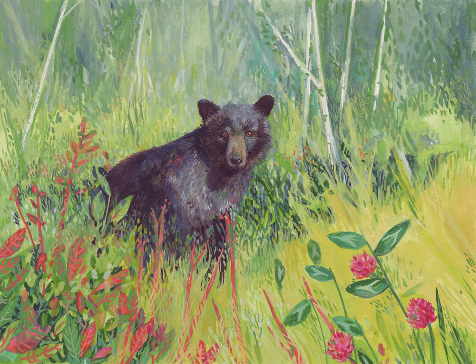 Black Bear Print - Etsy