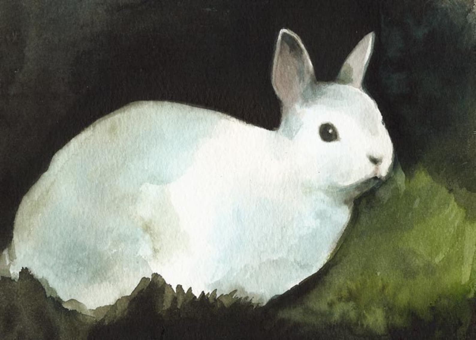 Rabbit Art Rabbit Painting Rabbit Art Print Rabbit - Etsy