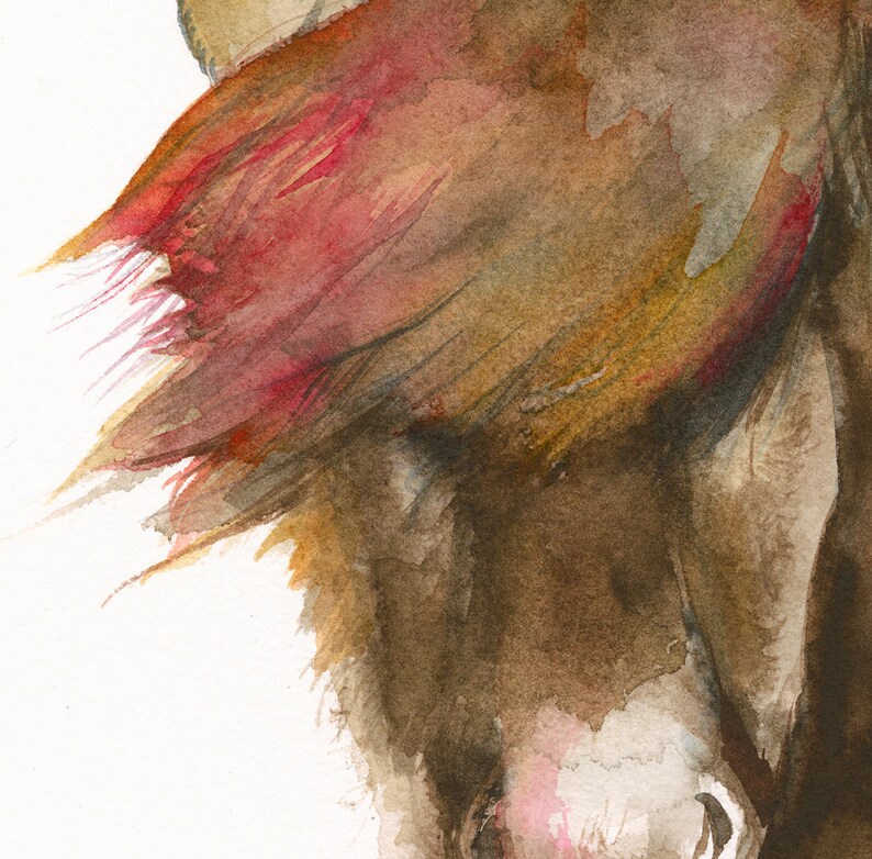 Mule Watercolor Print Reproduction | Etsy