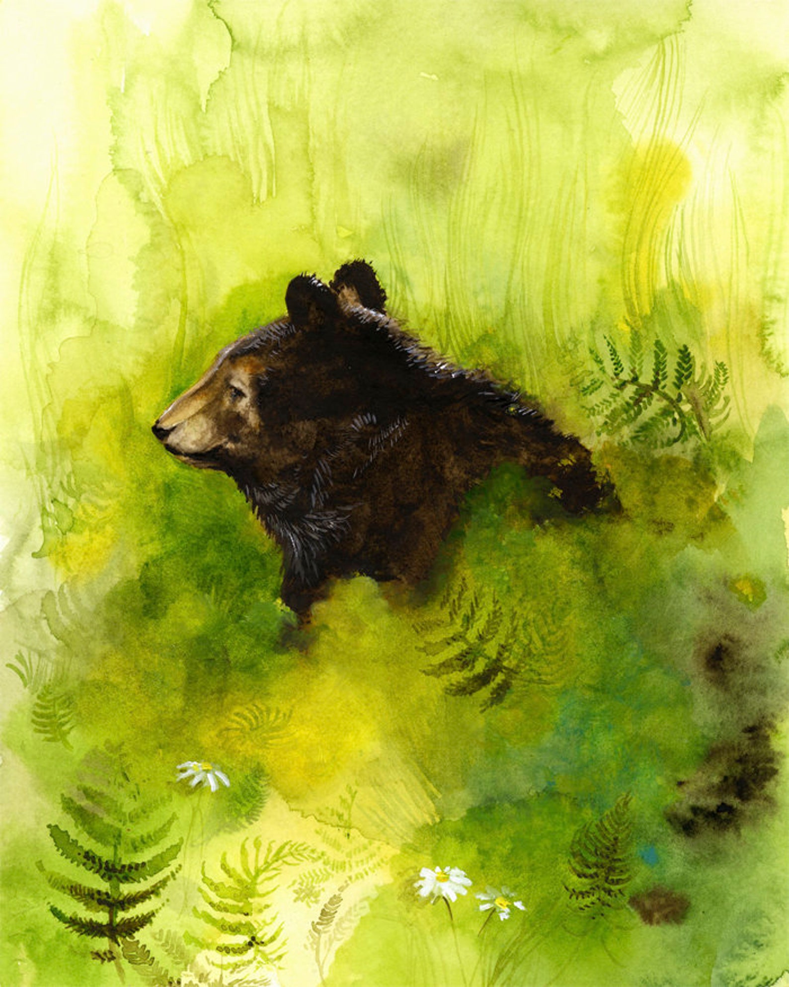 Meadow Bear in Meadow print reproduction | Etsy