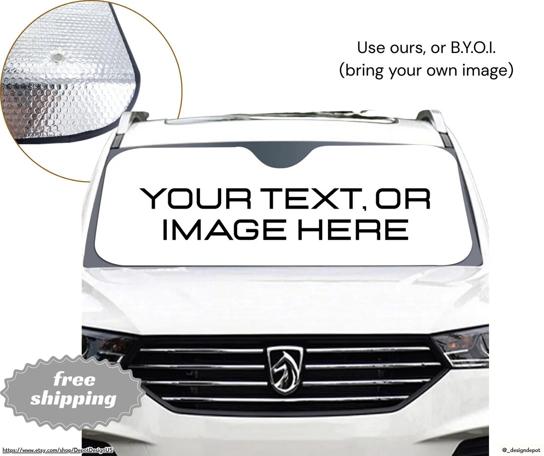 ANY COLOR | FREE Pattern Catalog | Fully Custom Windshield Sunshade ...