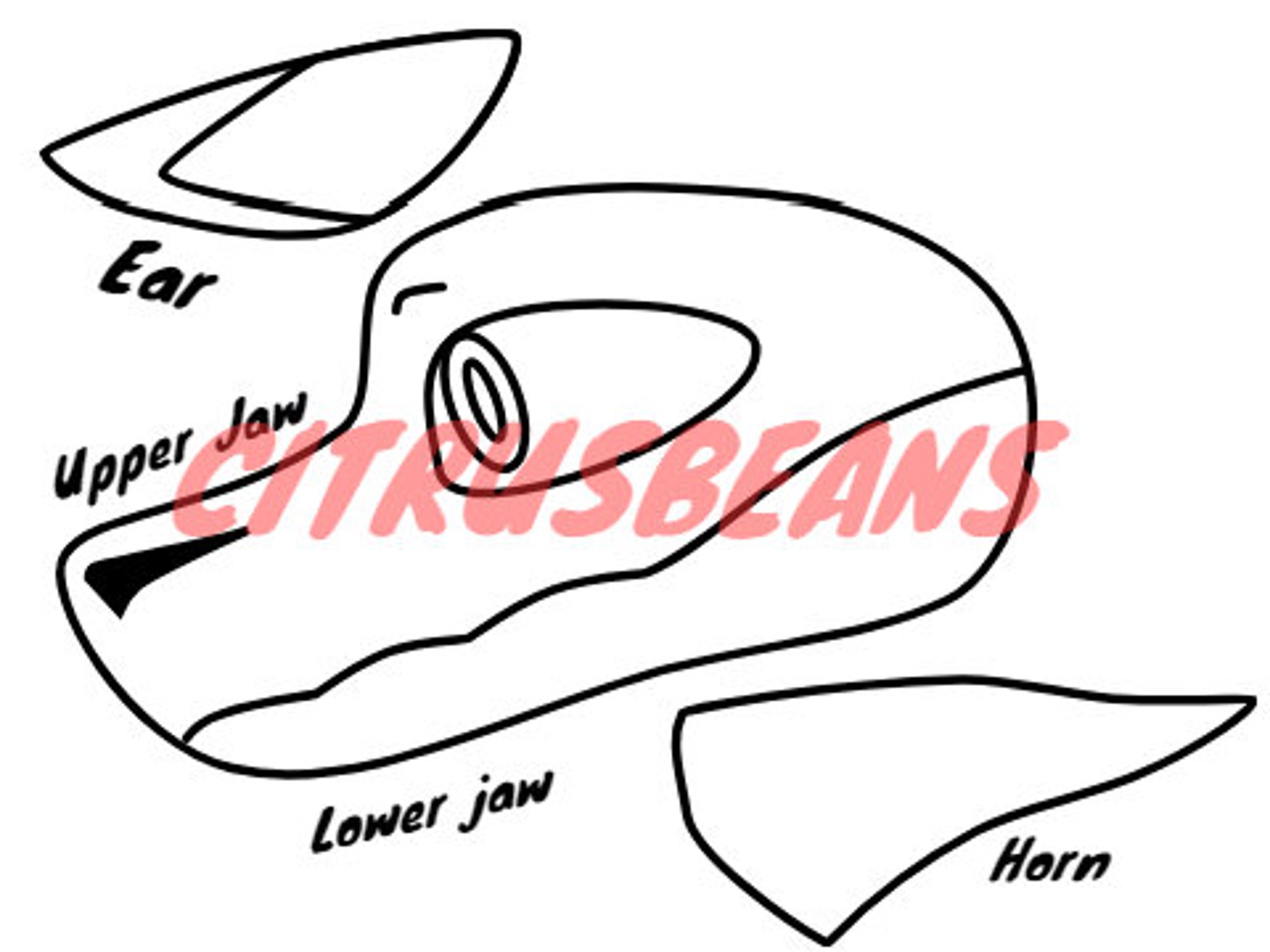 Dragon Puppet Downloadable Template (no Base Included) - Etsy