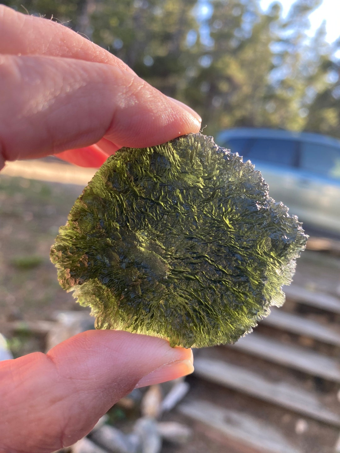 51 Gram Moldavite Beautiful Color, Texture, Transpaency Museum Quality ...