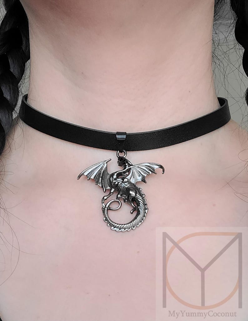 Gothic Dragon Choker Necklace Accessories for Guys and Girls - Etsy