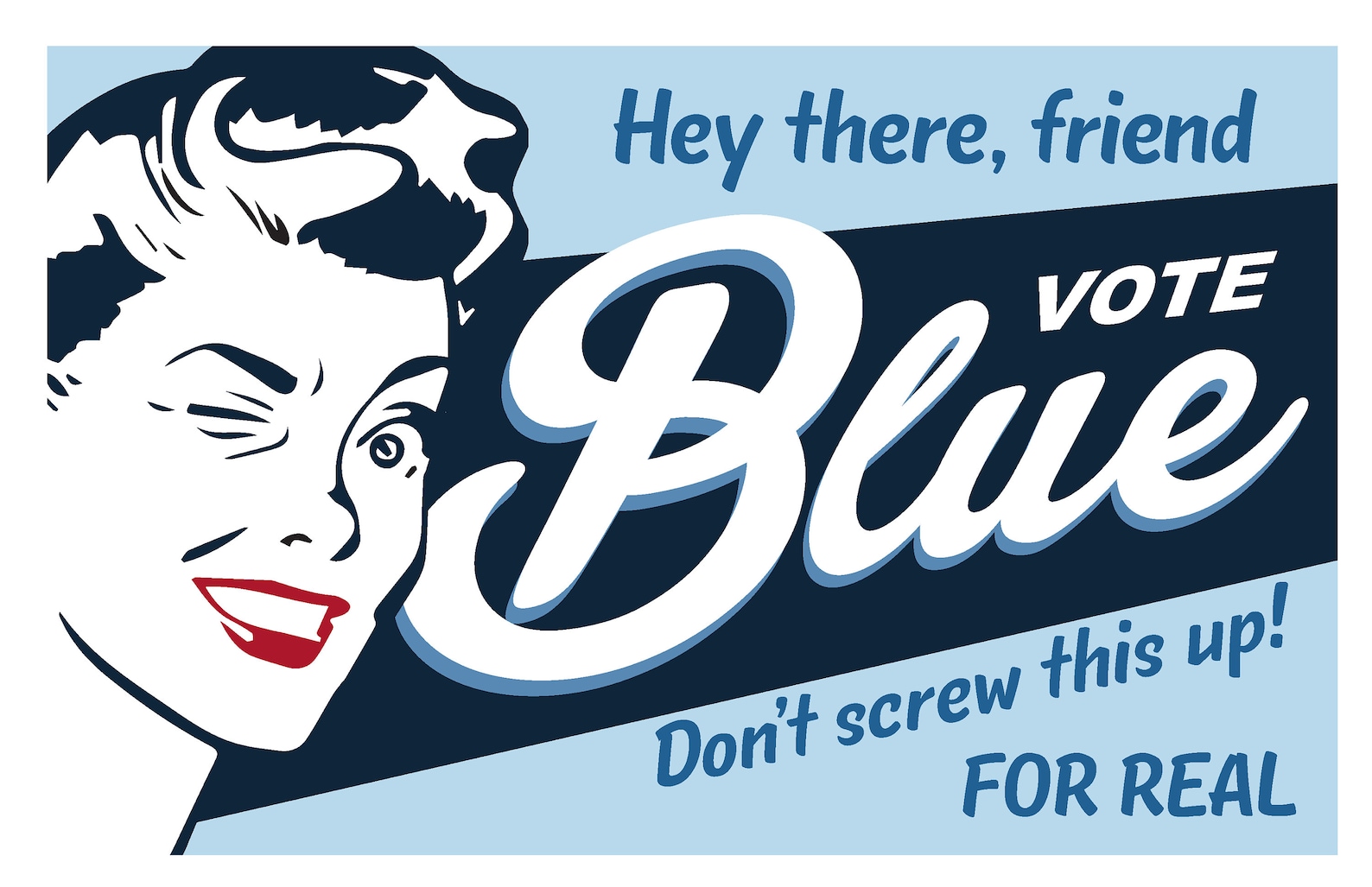 Vote Blue Sign | DIGITAL DOWNLOAD | Funny Retro Protest Poster | Letter ...