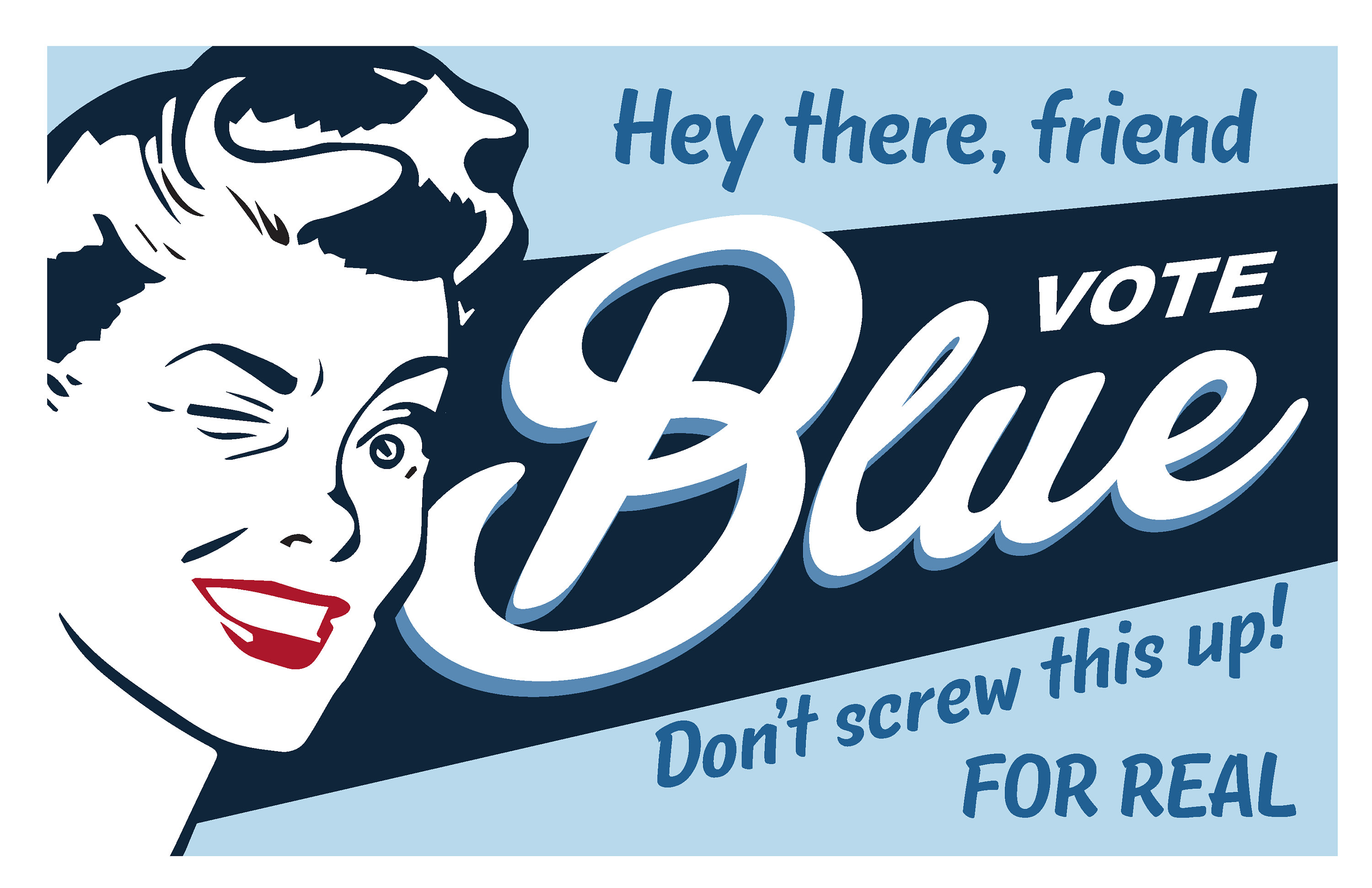 Vote Blue Sign | DIGITAL DOWNLOAD | Funny Retro Protest Poster | Letter ...