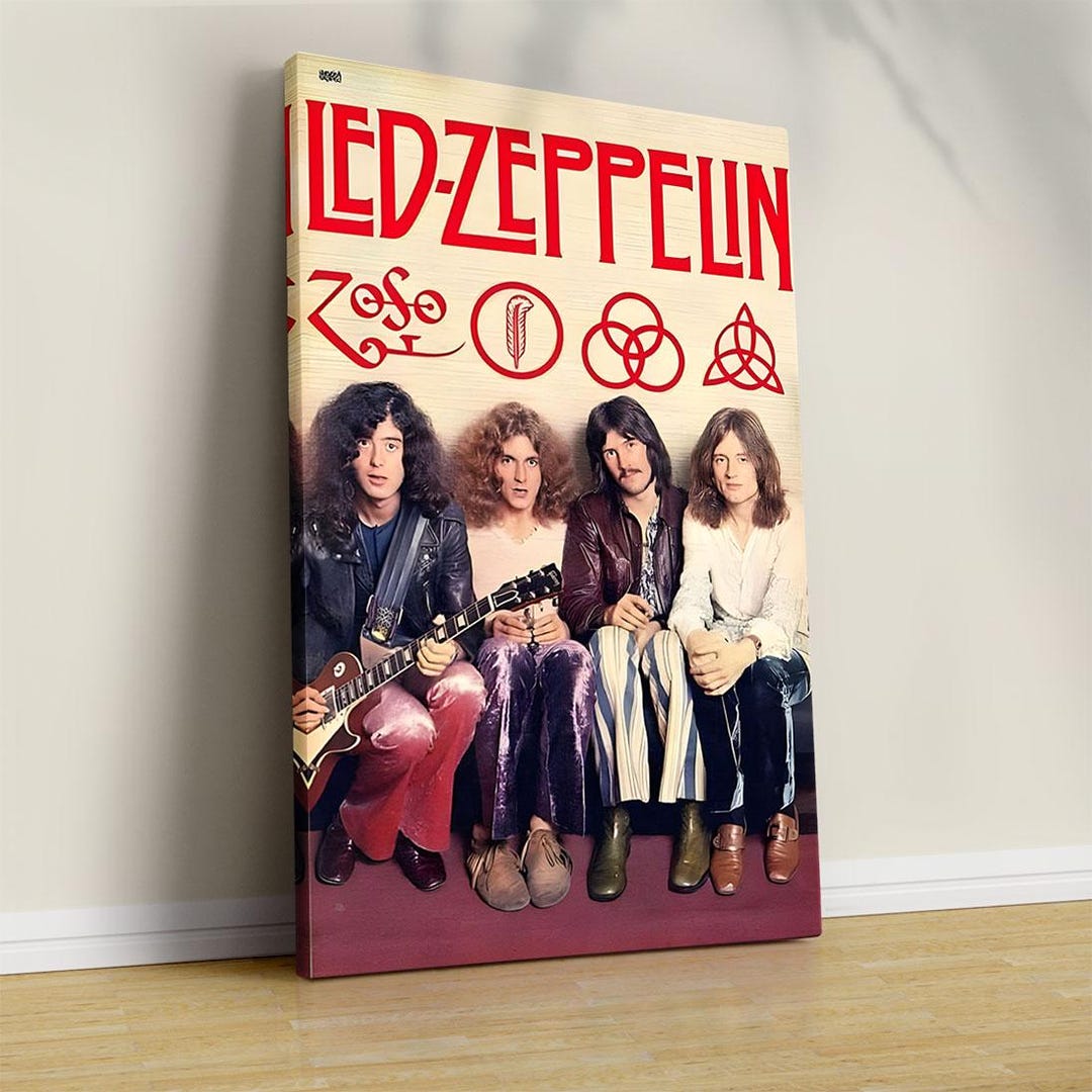 Led Zeppelin Poste, Led Zeppelin Photo Print, Retro Wall Art, 1970s ...