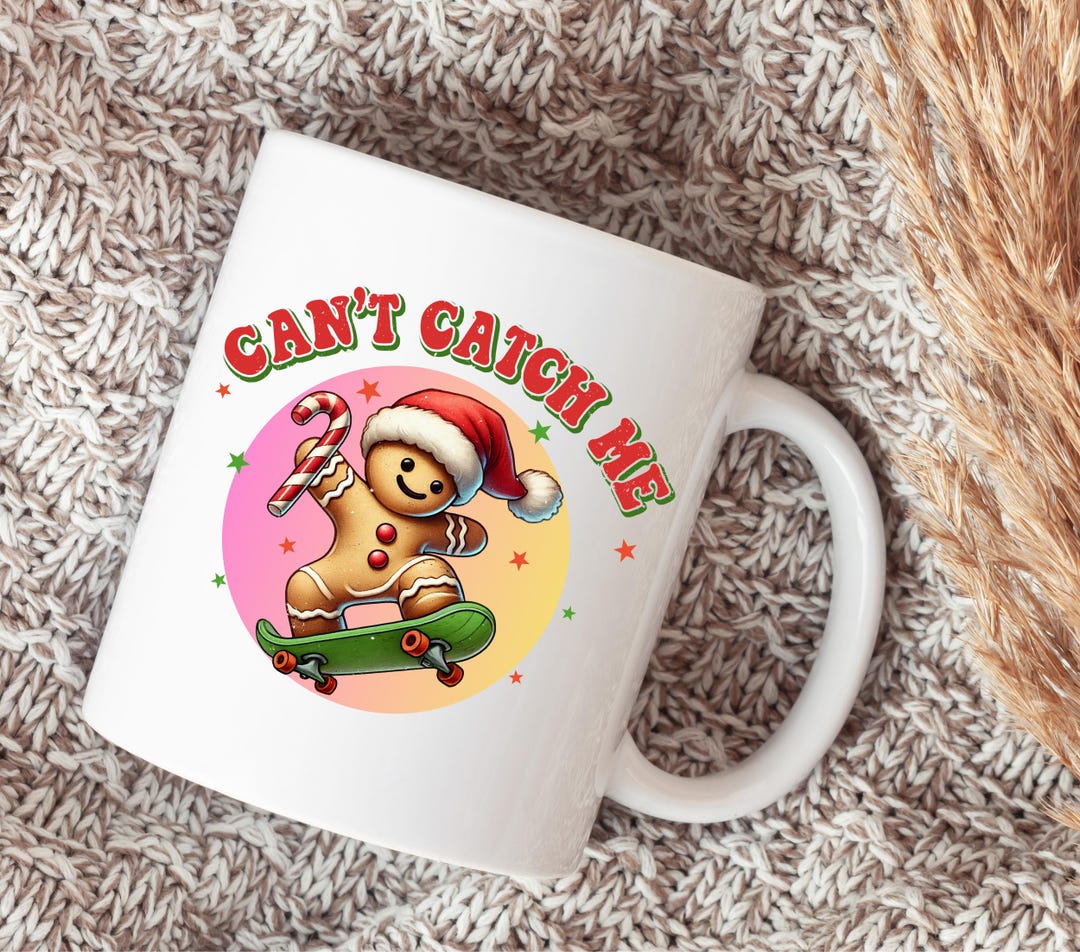 Catch Me If You Can Gingerbread Man Christmas Mug – 11oz Holiday Mug - Etsy