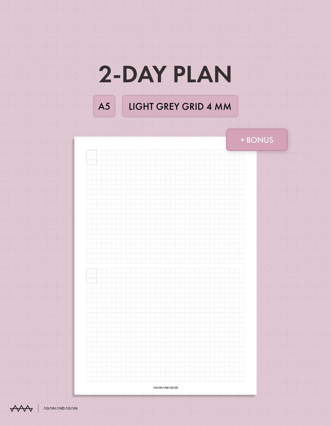 2-day Planner Printable A5 - Etsy