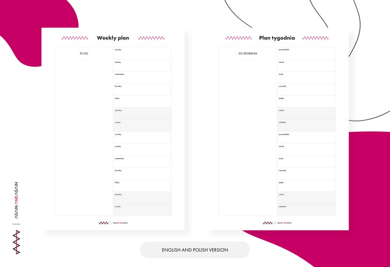 Printable Bi-weekly Task Planner Two-week Planner for A4 Printing ...