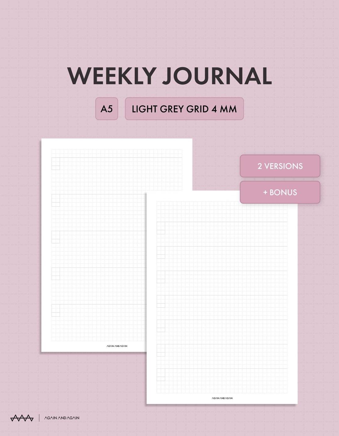 Weekly Journal Printable A5 - Etsy