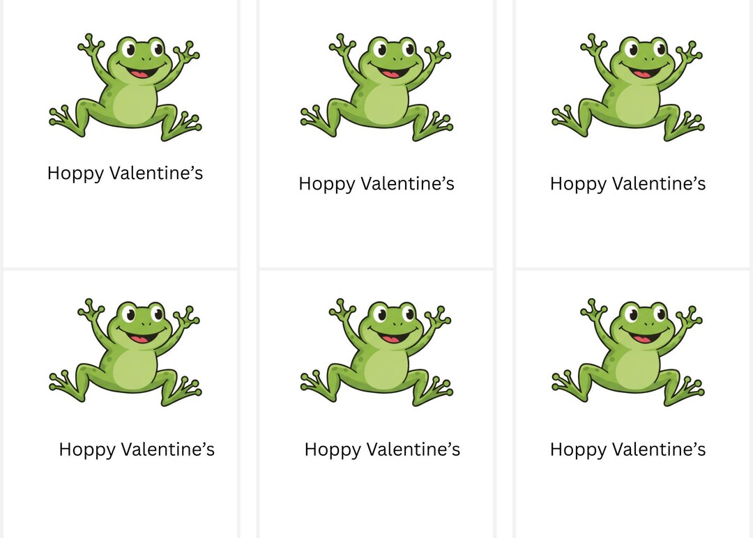 Printable Frog Valentine's Day Card Template – Editable Canva Classroom ...