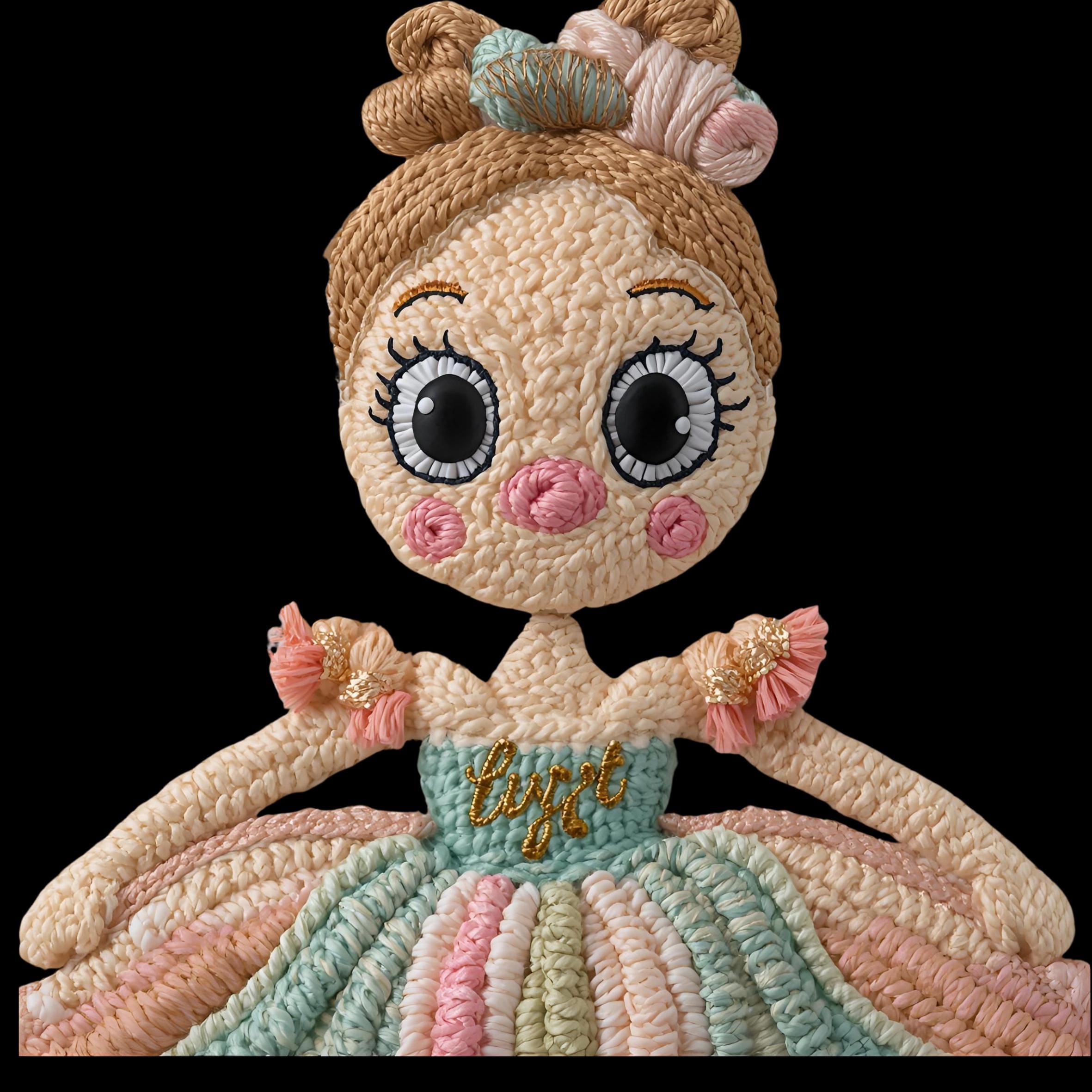 Printable Gifts – Give Today! Instant Pastel Ballerina Yarn 3D PNG ...