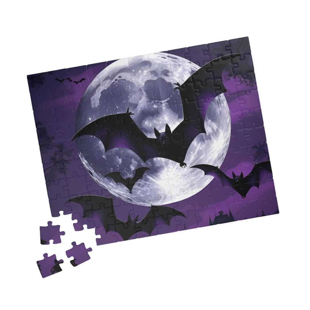 Batsh*t Puzzle, Goth Bat Decor, Punk Bat Jigsaw Puzzle | 110 to 1014 ...