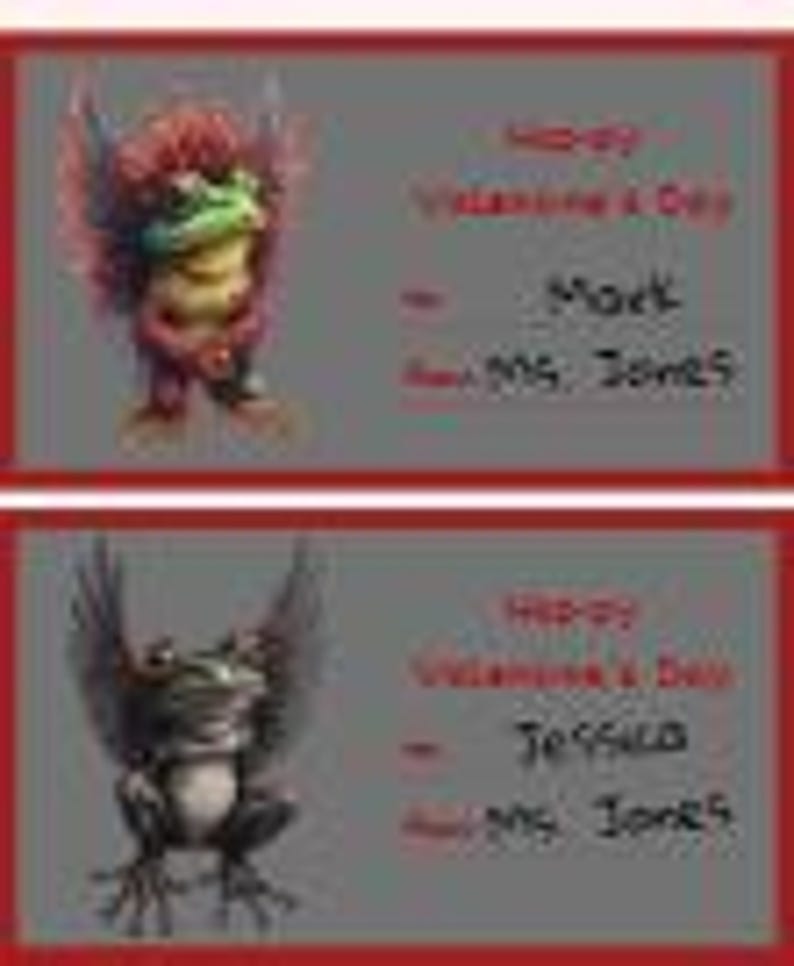 Punk Rock Frog Valentine Cards Printable | Hop-py Valentine’s Day ...