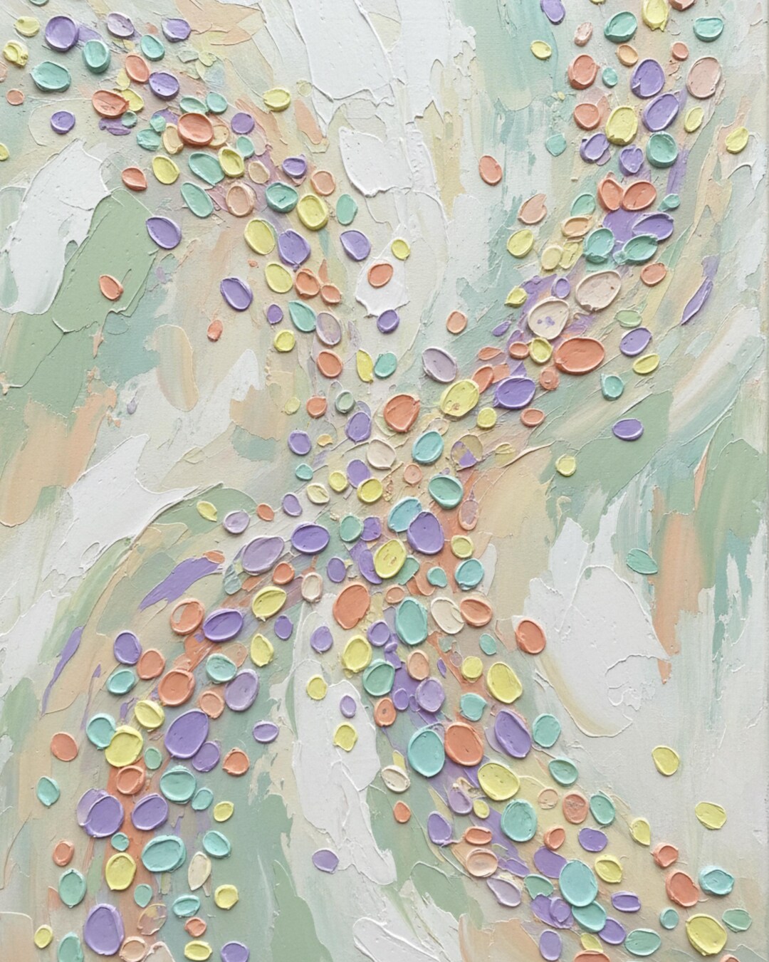 Abstract Spring Wall Art Printable, Romantic Textured Art Print, Pastel ...