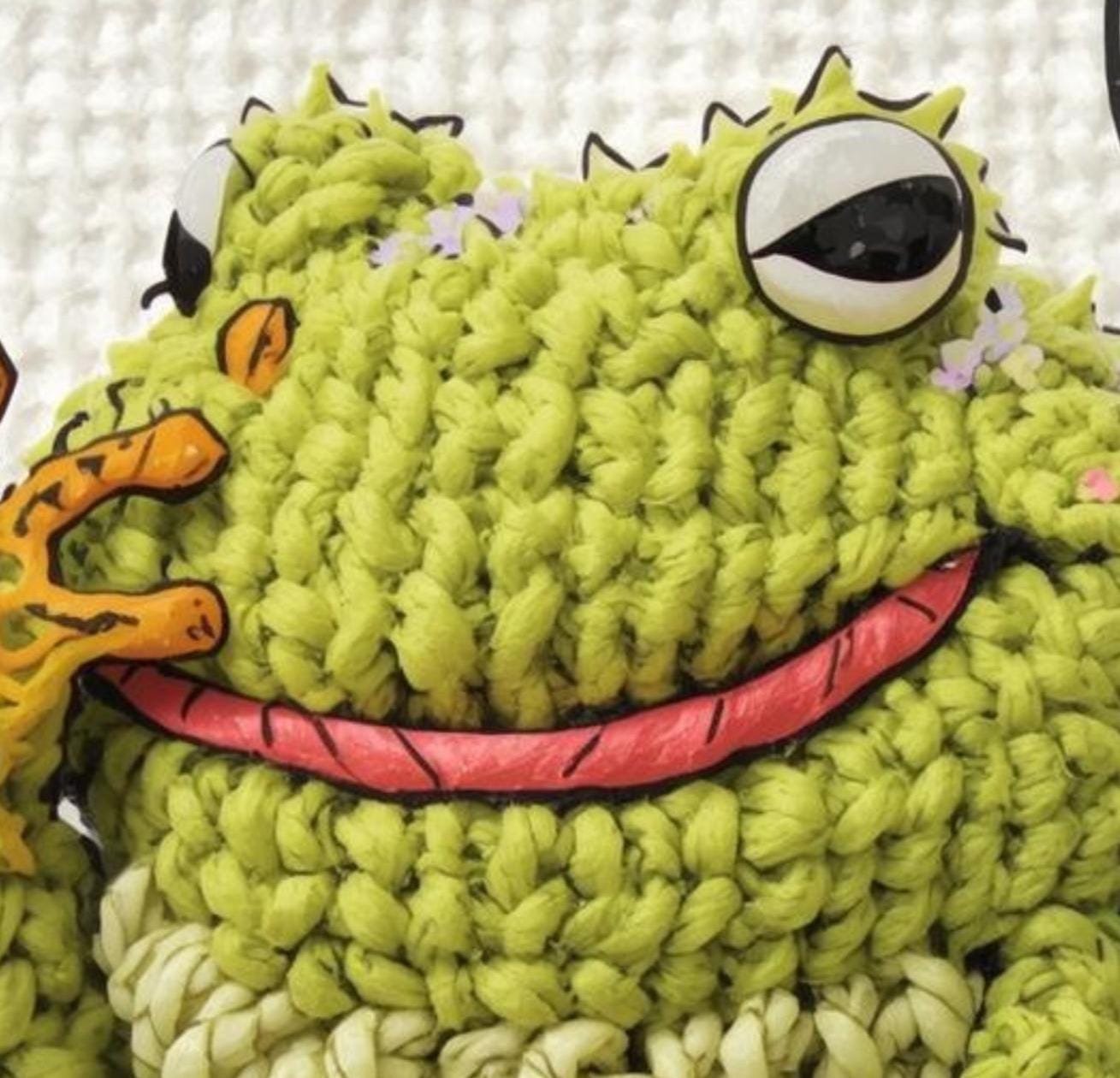 Funny Frog Bathroom Art Wall Prints, That Smells Decor, 3D Yarn Art ...