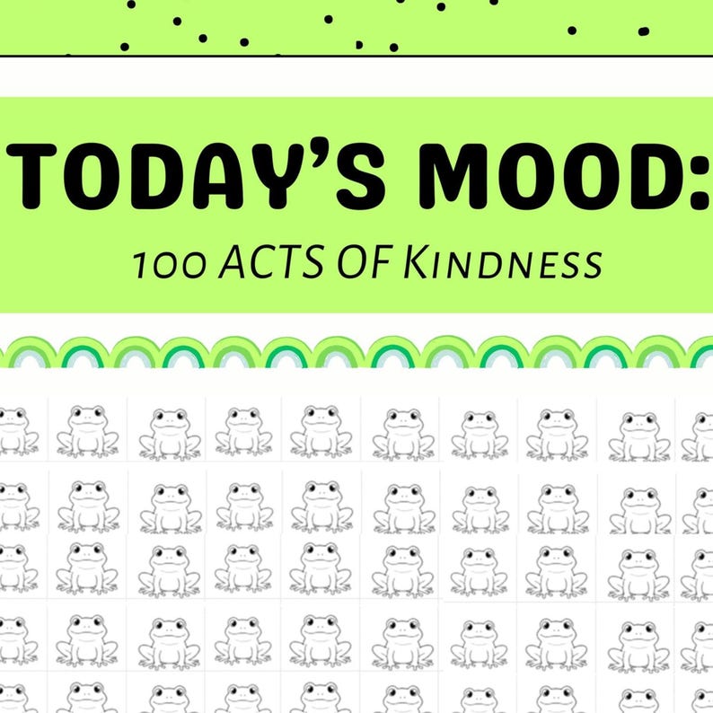 Greenfrog Acts of Kindness Classroom Kit - Challenge Bulletin Board ...