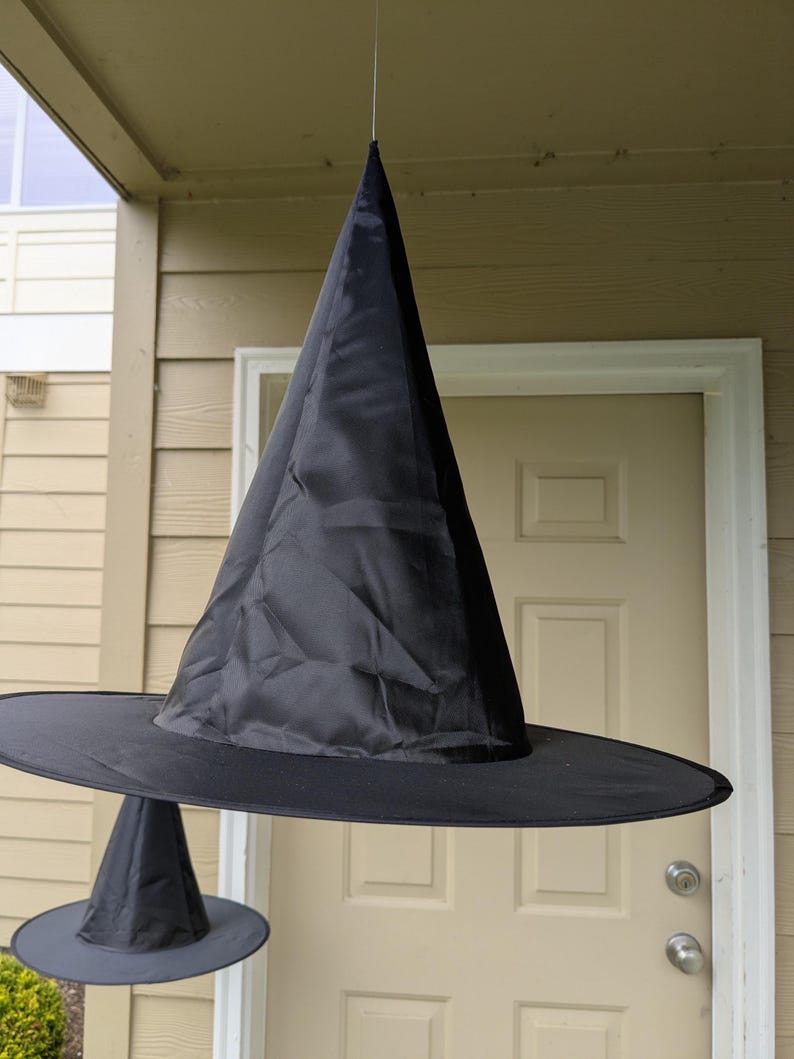 Whimsical Summerween Floating Witch Hats: Halloween Hanging Decor ...