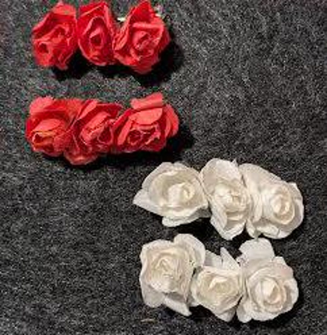 Choice of Paper Roses Alligator Clips pair - Etsy