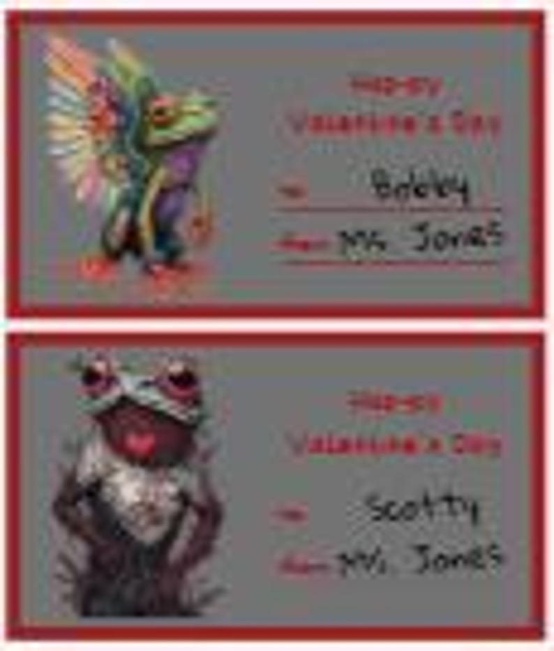 Punk Rock Frog Valentine Cards Printable | Hop-py Valentine’s Day ...