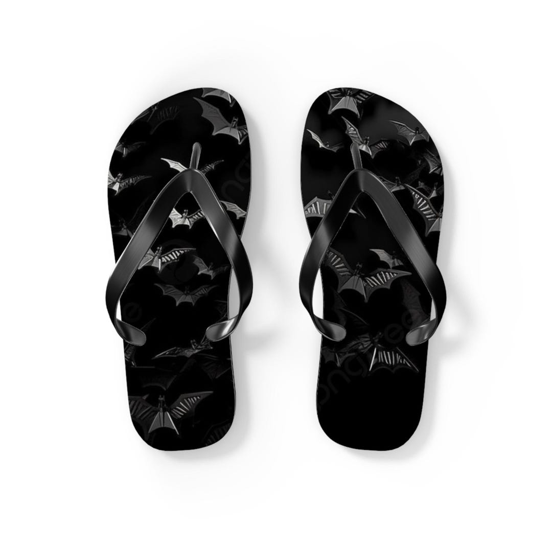 Edgy Bat Flip Flops, Punk Gothic Emo Beachwear, Donates to Nonprofit ...