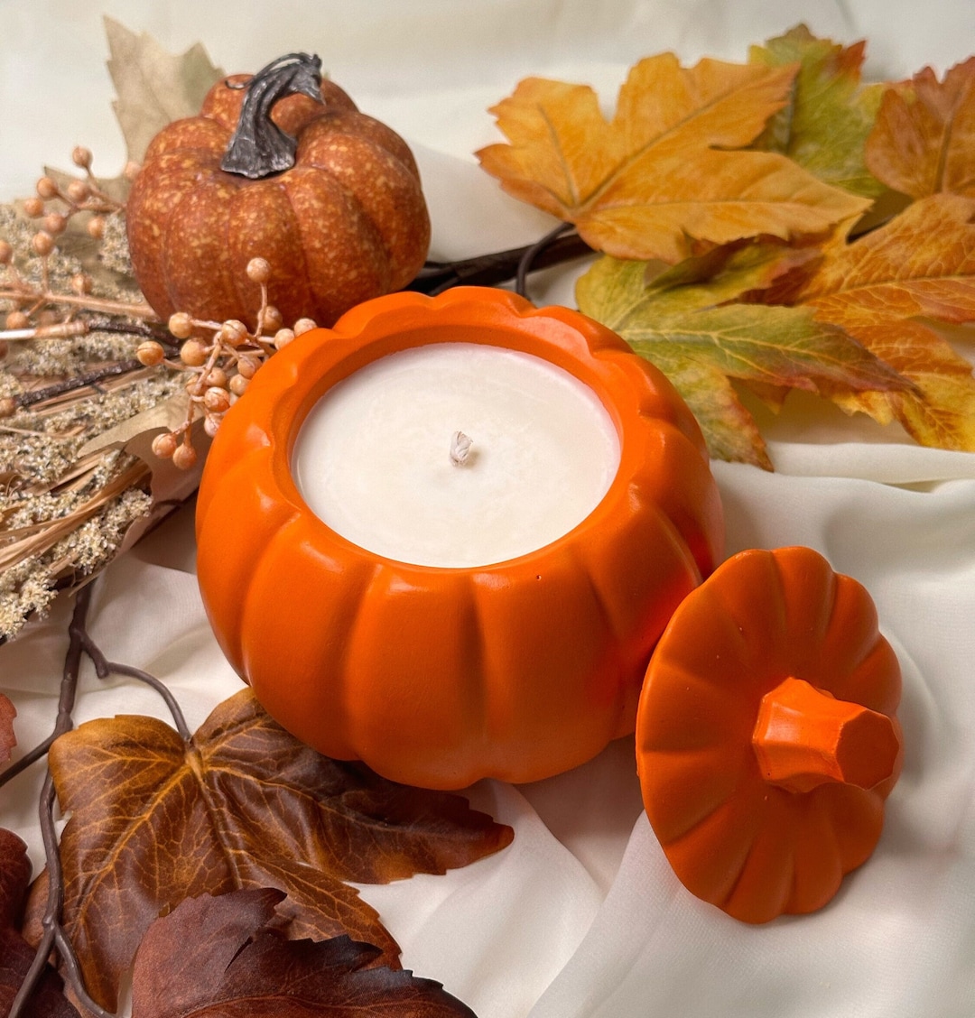 Pumpkin Candle, Scented Pumpkin Fall Candle, Halloween Gift, Halloween ...