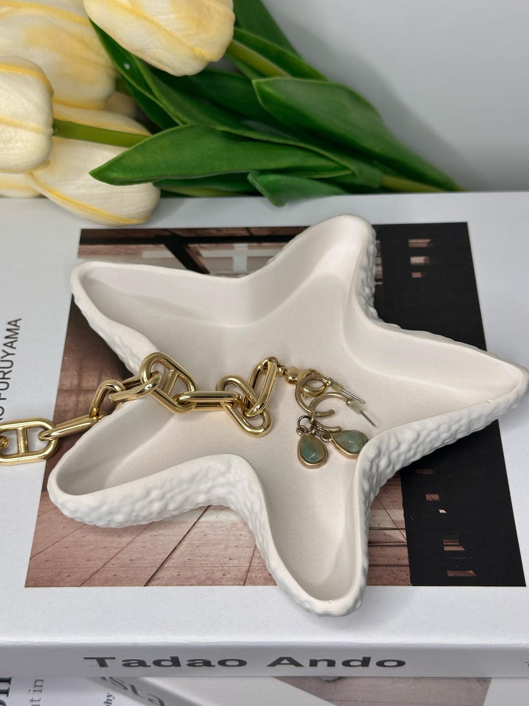 Modern Decorative Concrete Starfish Tray Unique Beach Home Gift Idea ...