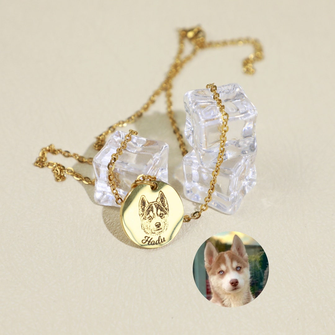 Custom Pet Necklace Gift Using Pet Photo Personalized Dog Necklace Pet ...