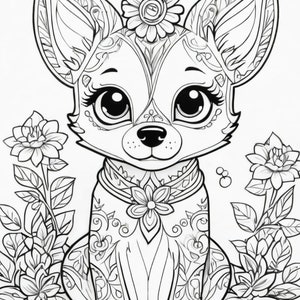 15 Cute Dog Coloring Pages - Etsy