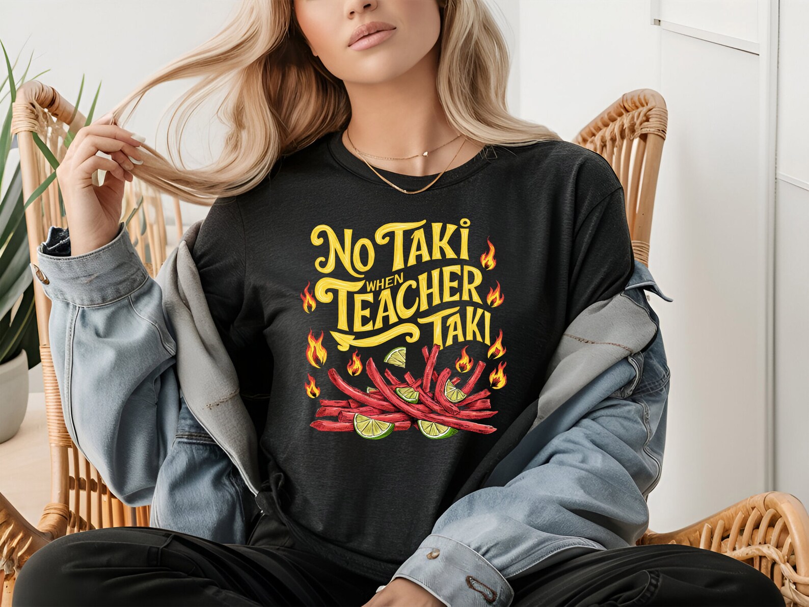 No Taki When Teacher Taki, Funny Teacher Shirt, Teacher Appreciation ...
