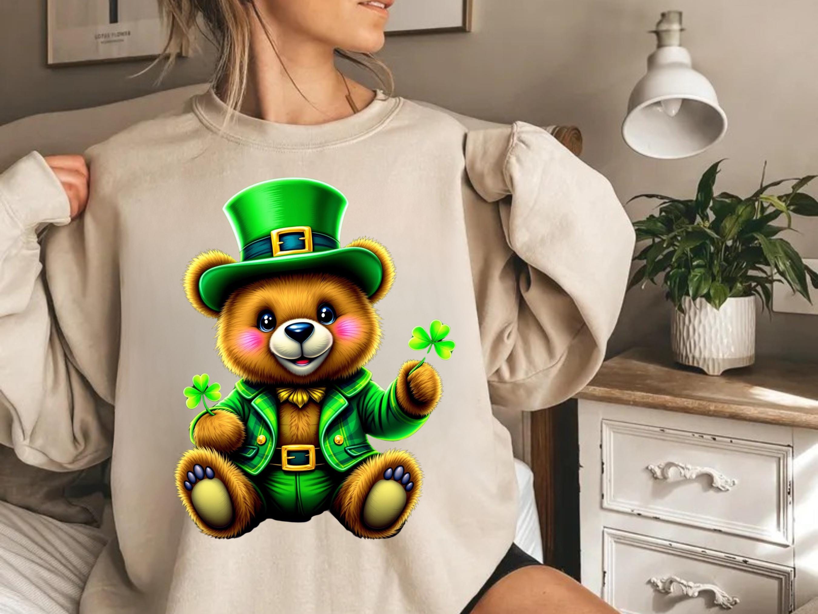 St Patrick Teddy Bear Clipart, Watercolor Teddy Bear Clipart, High ...