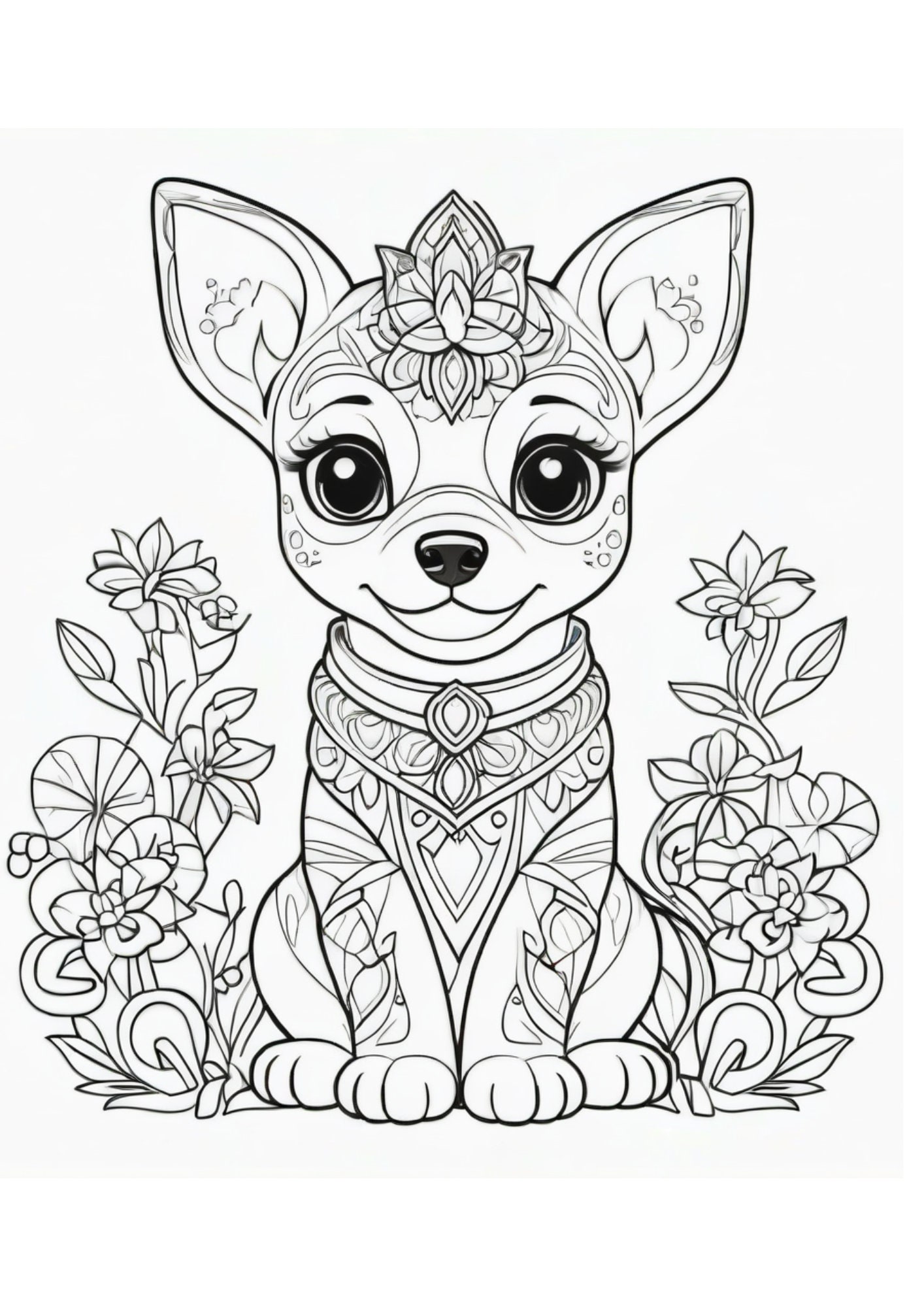 15 Cute Dog Coloring Pages - Etsy