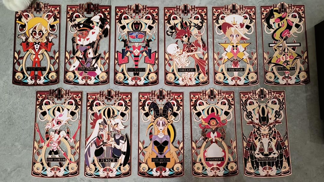 Metal Tarot Cards Hazbin Series and Helluva Boss Series - Etsy